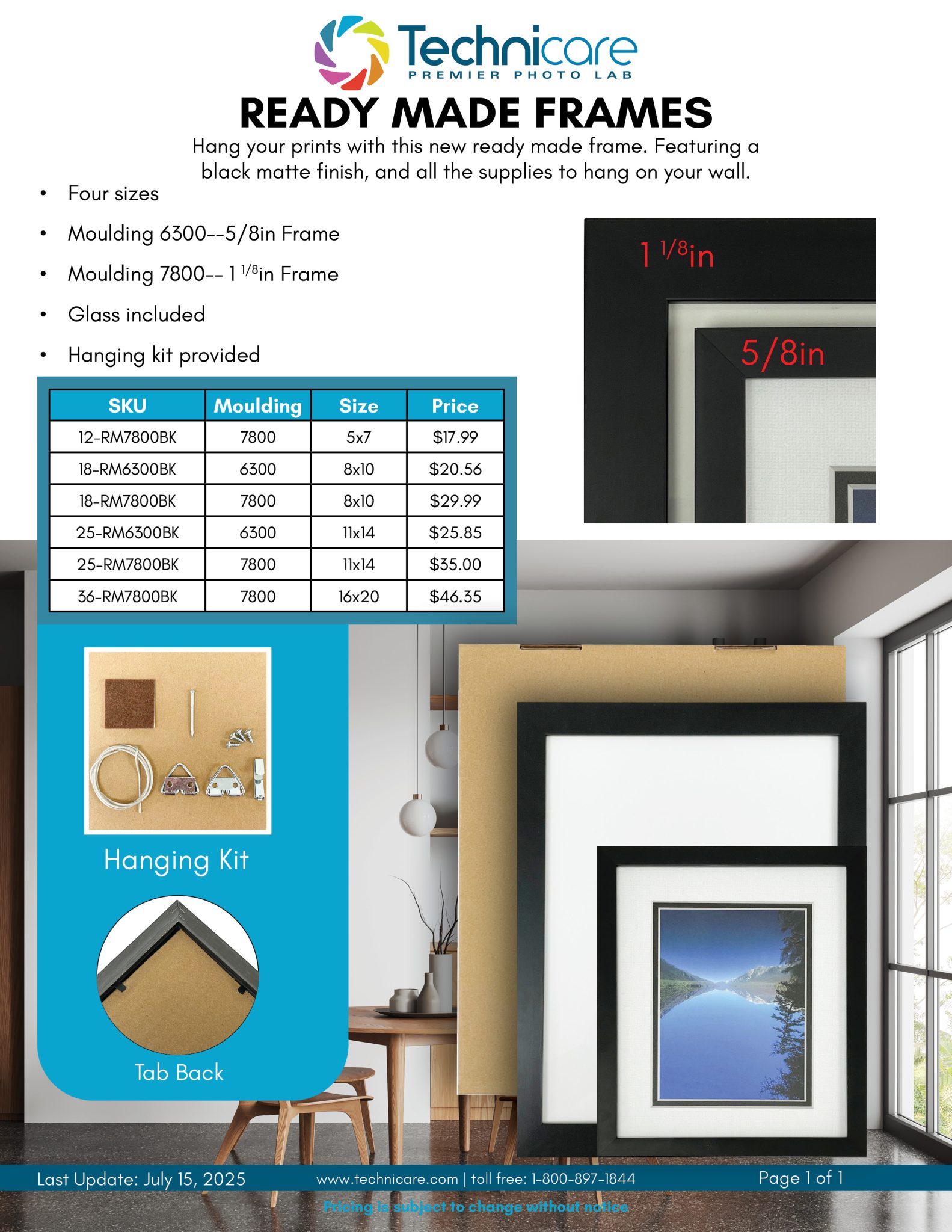 Ready Made Frames | Technicare